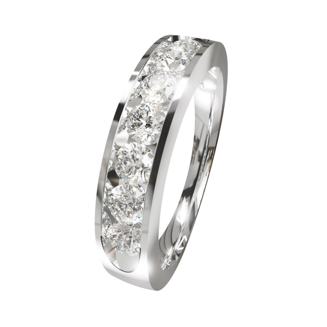 Lab Grown Diamond Seven Stone Channel Set Eternity Ring — CentreJewellery